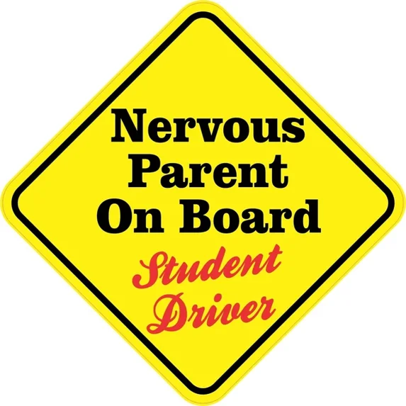 DOPASTICKER Nervous Parent On Board Student Driver Sticker Phone ...