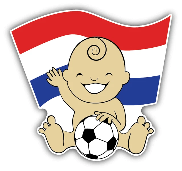 DOPASTICKER Netherlands Flag Baby Soccer Fan Car Sticker Phone Decal ...