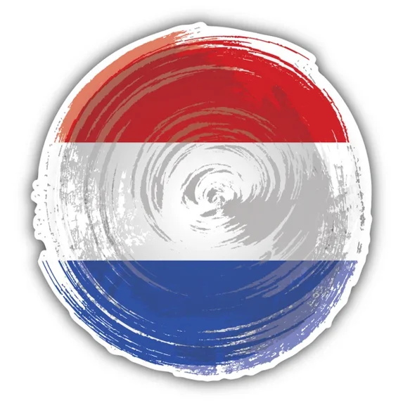 DOPASTICKER Netherlands Flag Brushstroke Car Sticker Phone Decal Water ...
