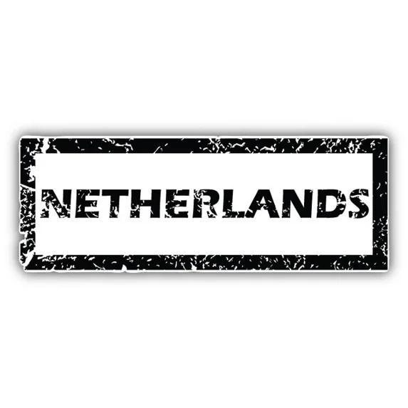 DOPASTICKER Netherlands Grunge Car Sticker Phone Decal Water Bottle ...
