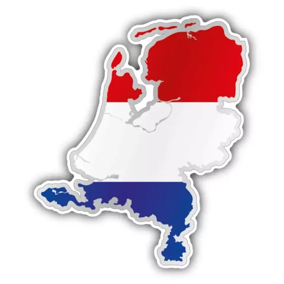 DOPASTICKER Netherlands Map Flag Car Sticker Phone Decal Water Bottle ...