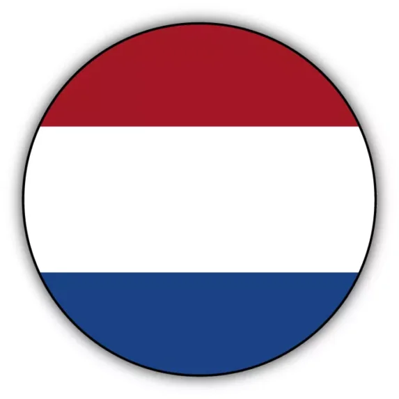 DOPASTICKER Netherlands Round Flag Car Sticker Phone Decal Water Bottle ...