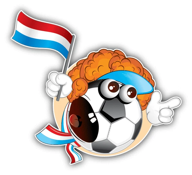 DOPASTICKER Netherlands Soccer Fan Ball Shouts Flag Football Car ...