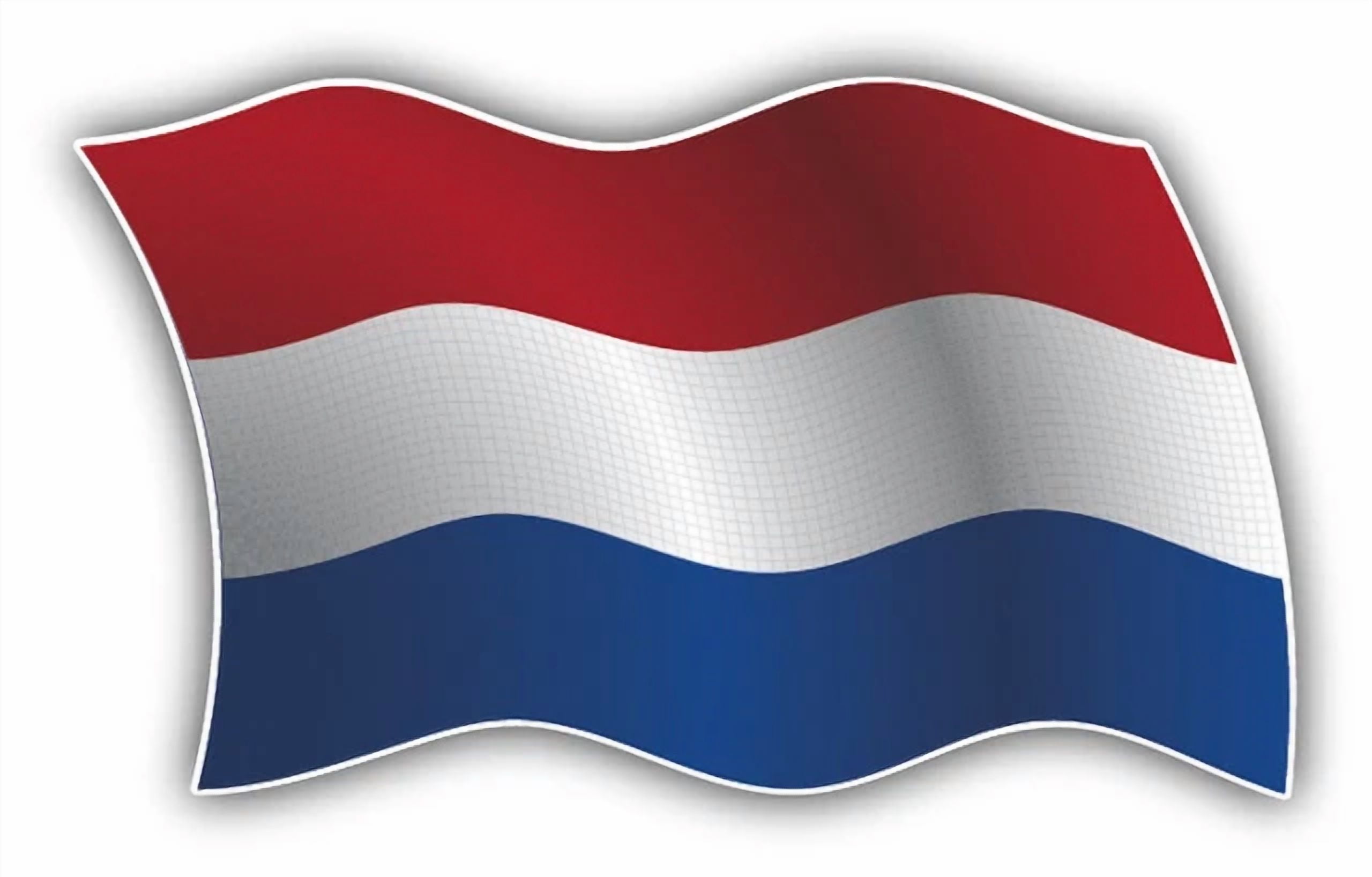 DOPASTICKER Netherlands Wavy Flag Car Sticker Phone Decal Water Bottle ...
