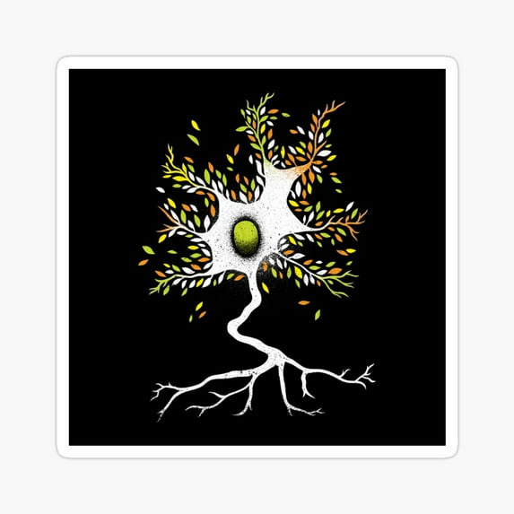 DOPASTICKER Neuron Three Biomimicry Neuro Science Nature - Hot Trending ...