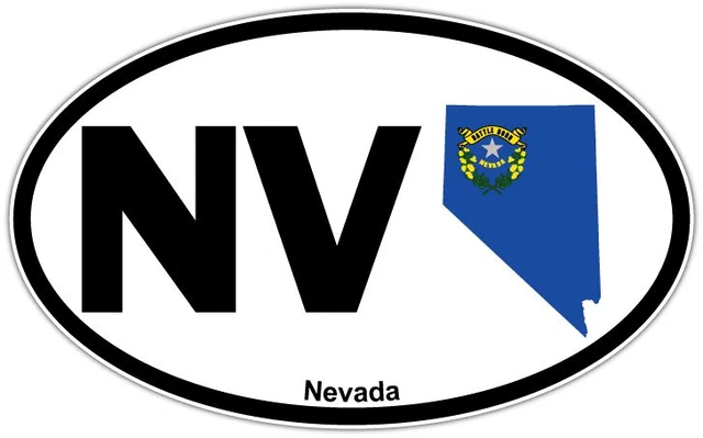 DOPASTICKER Nevada Us State Usa America Oval Car Window Sticker Decal ...