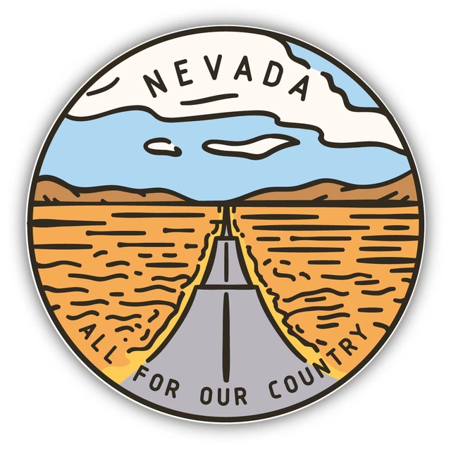DOPASTICKER Nevada Usa State Retro Vintage Sticker Phone Decal Water ...