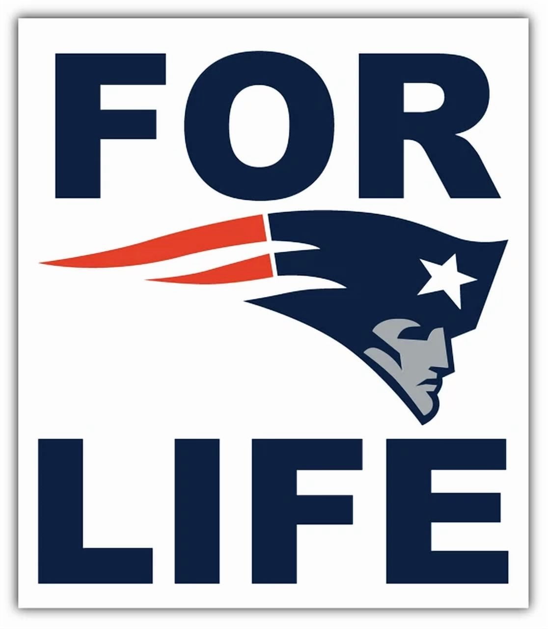 DOPASTICKER New England Patriots For Life Sport Car Sticker Phone Water ...