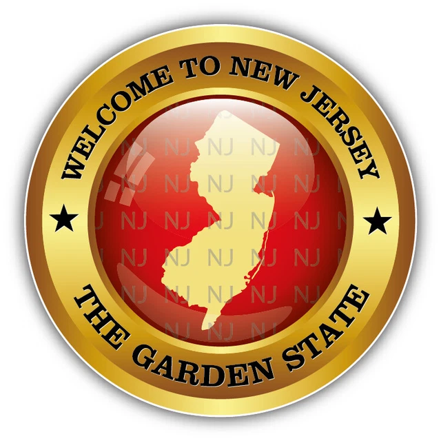 DOPASTICKER New Jersey Usa State Label Car Sticker Phone Decal Water ...