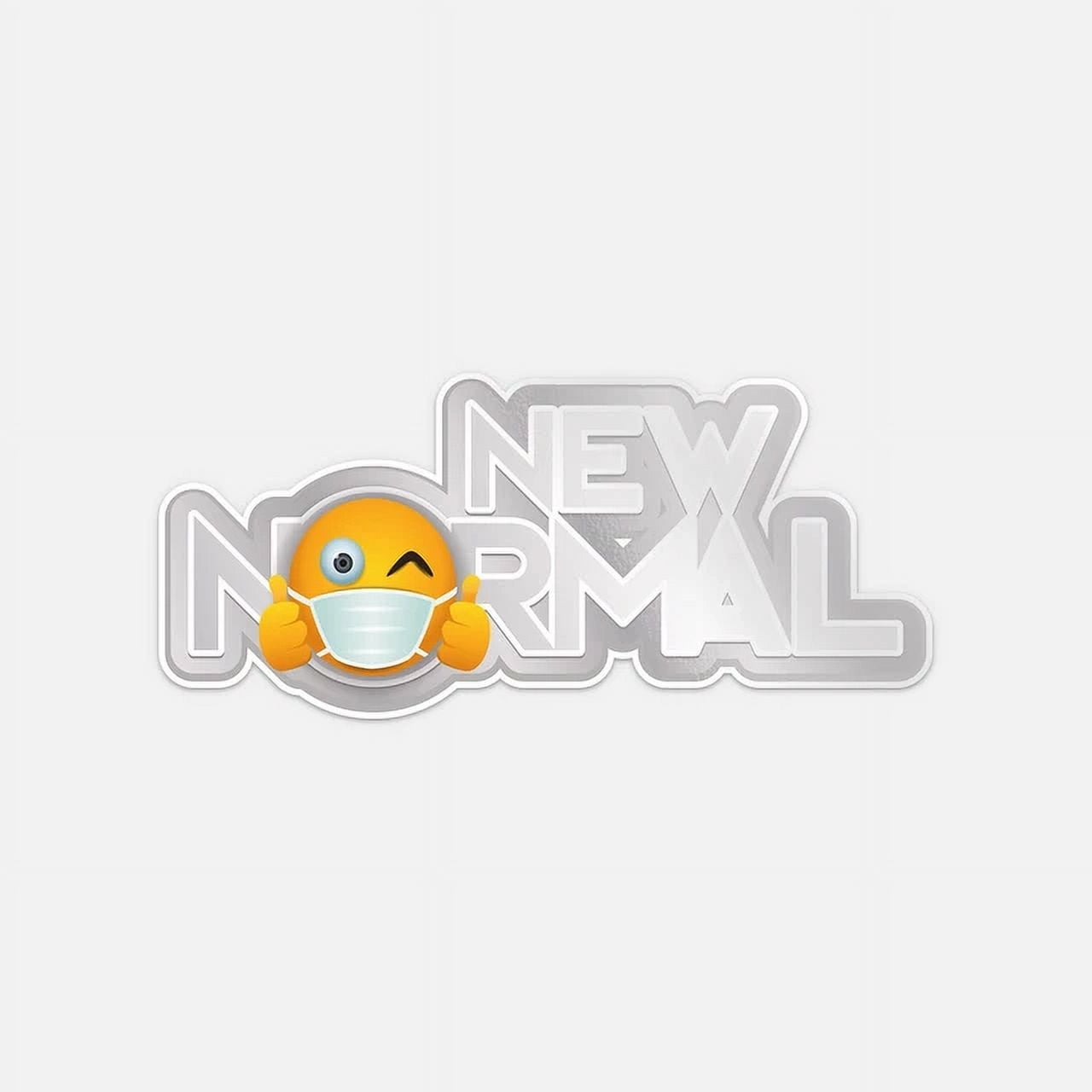 DOPASTICKER New Normal Smiley Sticker Decal Phone Decal Water Bottle ...
