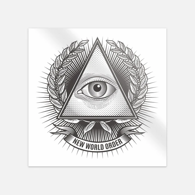 DOPASTICKER New World Order All Seeing Eye Masonic Sticker Decal Phone ...