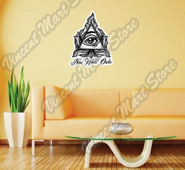 DOPASTICKER New World Order Eye Providence Illuminati Wall Sticker Room ...