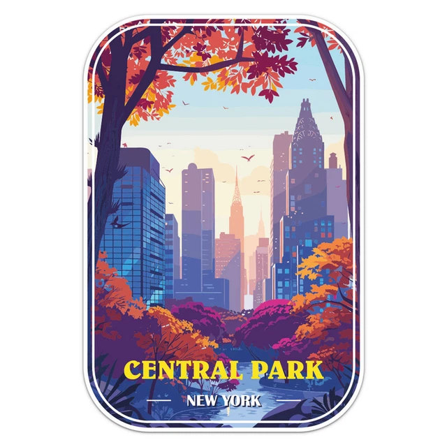DOPASTICKER New York Central Park Sticker Decal Phone Decal Water ...