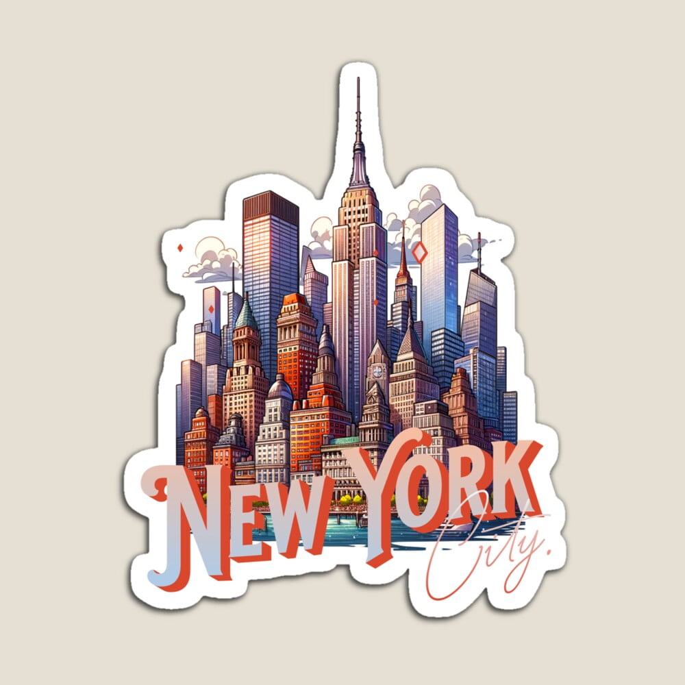 DOPASTICKER New York City - Enjoy New York - Visit New York - Little ...