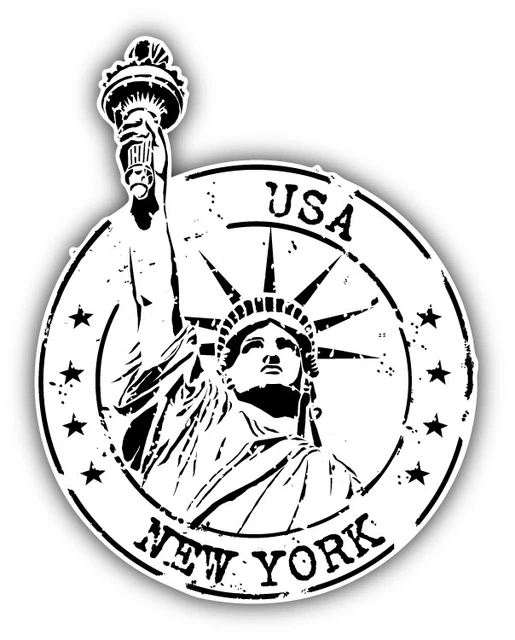 DOPASTICKER New York Statue Usa Travel Sticker Decal Phone Decal Water ...