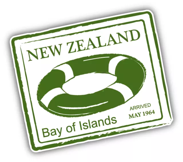 DOPASTICKER New Zealand Passport Stamp Retro Sticker Decal Phone Decal ...
