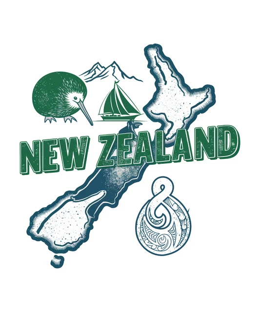 DOPASTICKER New Zealand Sticker Country Home Vacation Visit Travel ...