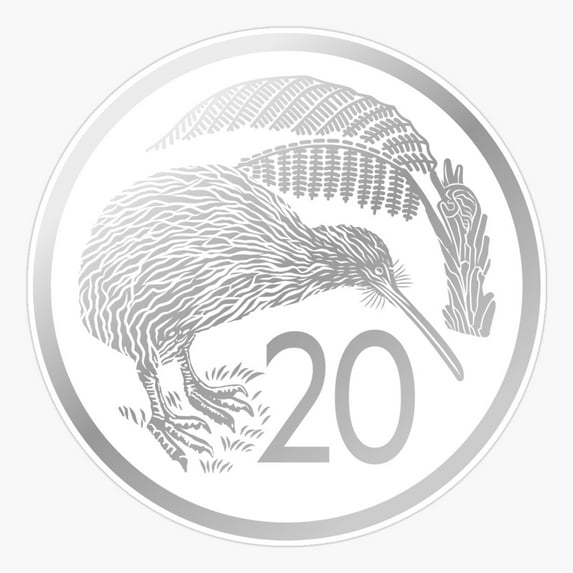 DOPASTICKER New Zealand Vintage 20 Cent Coin Sticker, Phone Sticker Car ...