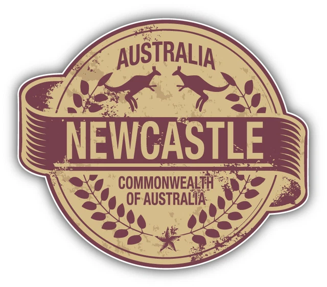 DOPASTICKER Newcastle City Australia Grunge Travel Stamp Sticker Decal ...