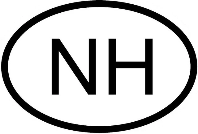 DOPASTICKER Nh New Hampshire Country Code Oval Sticker Phone Decal ...