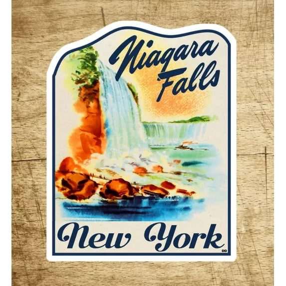 DOPASTICKER Niagara Falls Decal New York Vintage Style Decorative ...
