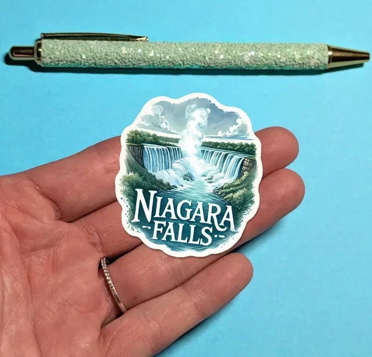 DOPASTICKER Niagara Falls Travel Sticker Watercolor For Luggage, Laptop ...