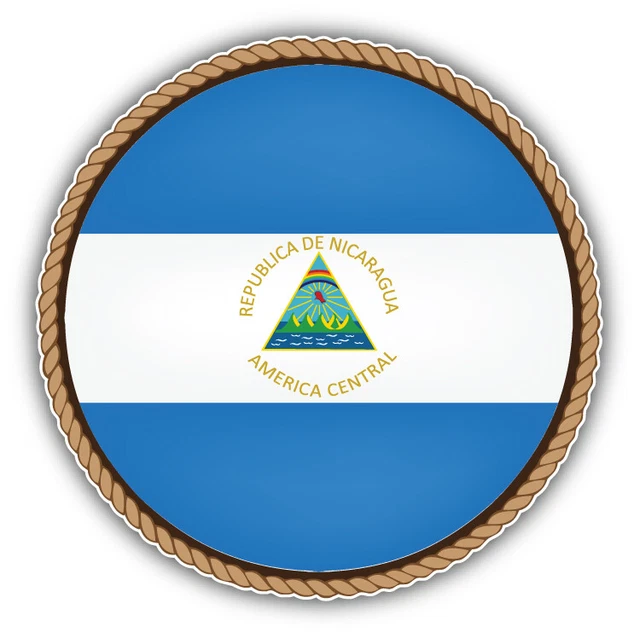 DOPASTICKER Nicaragua Flag Seal Label Car Sticker Phone Decal Water ...