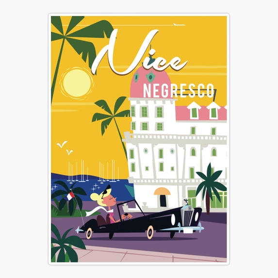 DOPASTICKER Nice Cote D'Azur Poster Sticker, Phone Sticker Car Sticker ...