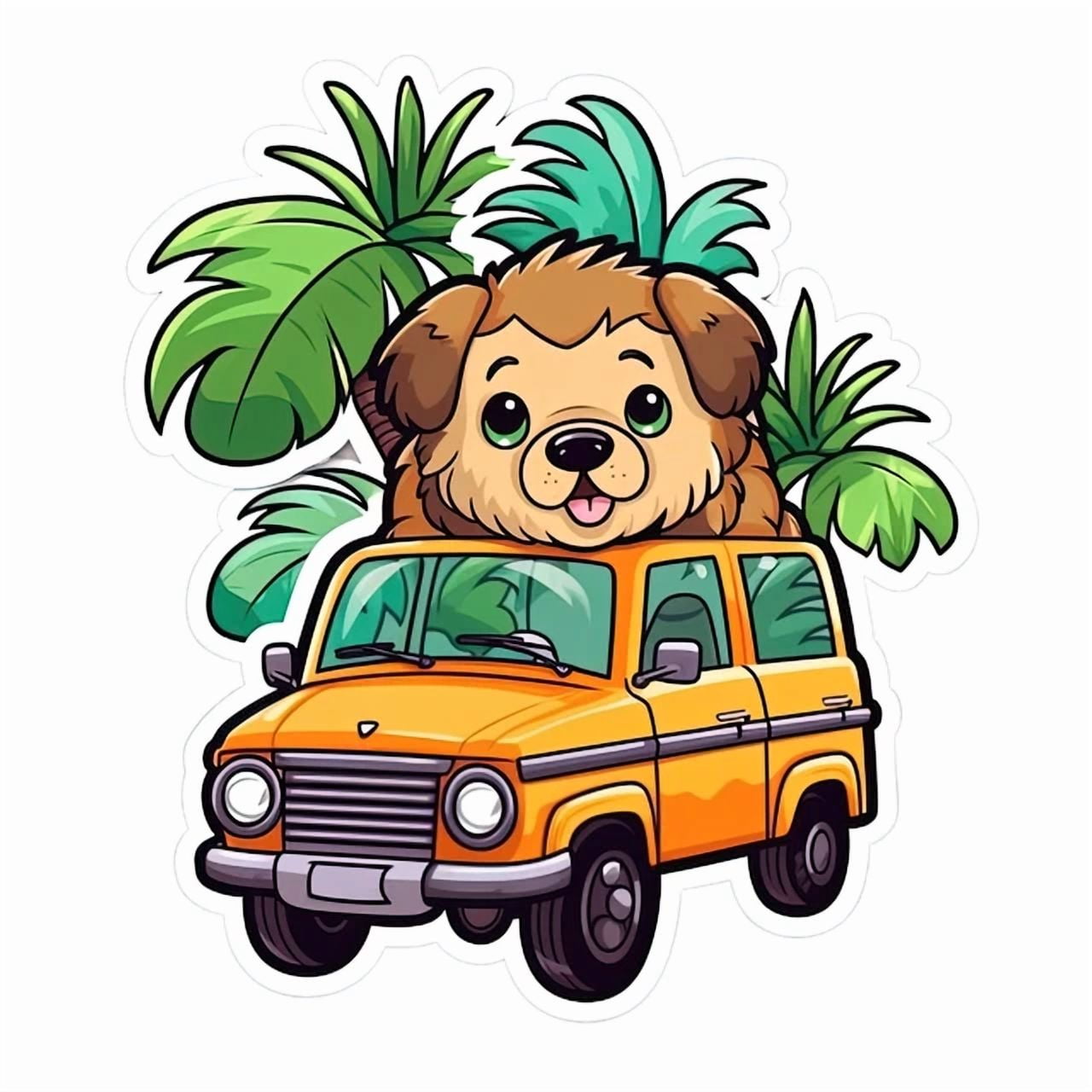 DOPASTICKER Niedlicher Hunde Auto Aufkleber Hunde Sticker Phone Sticker ...