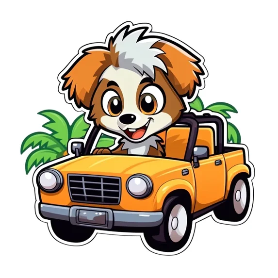 DOPASTICKER Niedlicher Hunde Auto Aufkleber Hunde Sticker Phone Sticker ...