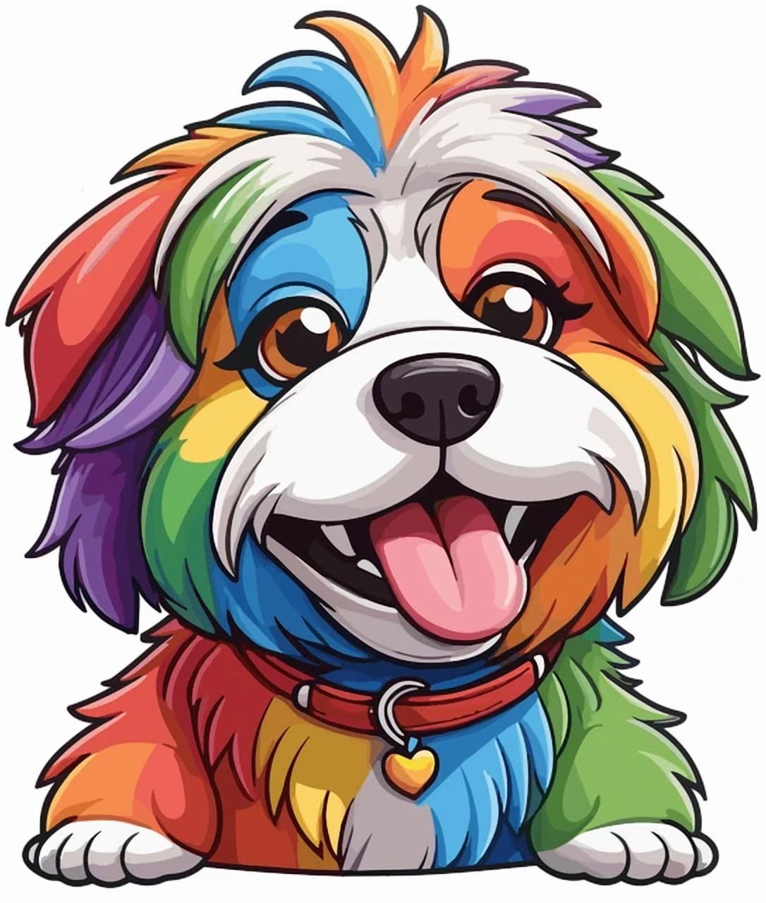 DOPASTICKER Niedlicher Hunde Auto Aufkleber Hunde Sticker Phone Sticker ...