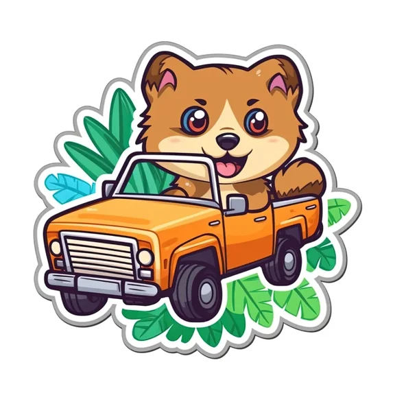 DOPASTICKER Niedlicher Hunde Auto Aufkleber Hunde Sticker Phone Sticker ...
