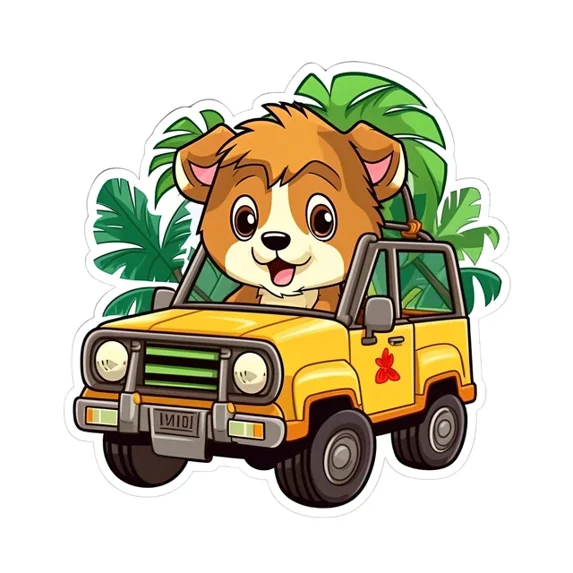 DOPASTICKER Niedlicher Hunde Auto Aufkleber Hunde Sticker Phone Sticker ...