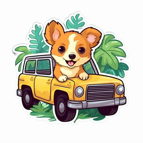 DOPASTICKER Niedlicher Hunde Auto Aufkleber Hunde Sticker Phone Sticker ...
