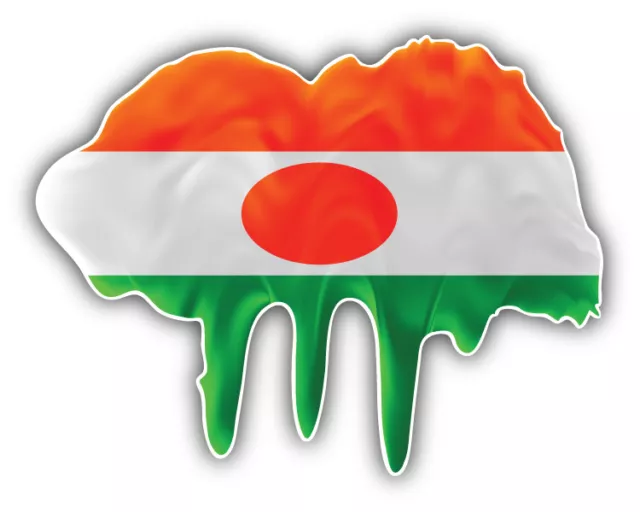 DOPASTICKER Niger Flag Blot Sticker Decal Phone Decal Water Bottle ...
