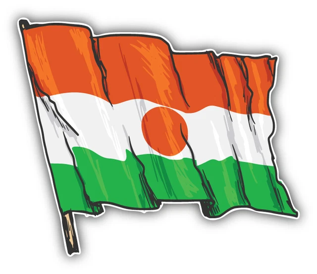 DOPASTICKER Niger Flag Sketch Car Sticker Phone Decal Water Bottle ...