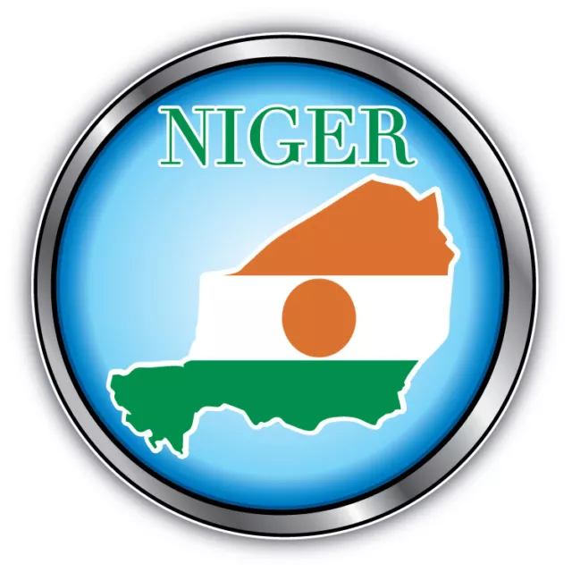 DOPASTICKER Niger Map Flag Label Car Sticker Phone Decal Water Bottle ...