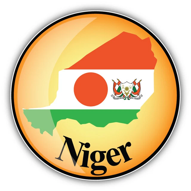 DOPASTICKER Niger Map Flag Label Car Sticker Phone Decal Water Bottle ...