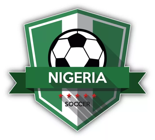 DOPASTICKER Nigeria Flag National Soccer Team Badge Car Sticker Phone ...
