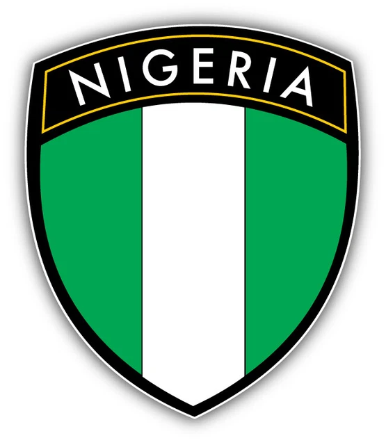 DOPASTICKER Nigeria Flag Shield Sticker Decal Phone Decal Water Bottle ...