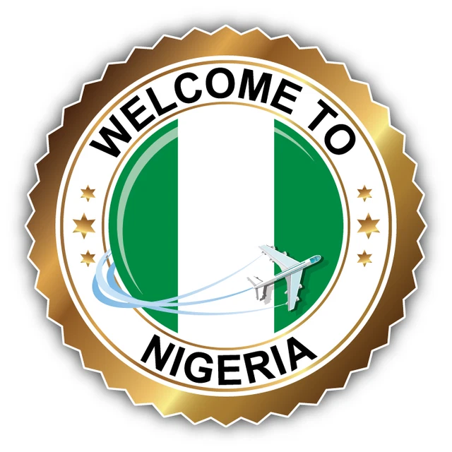 DOPASTICKER Nigeria Golden Welcome Sticker Decal Phone Decal Water ...