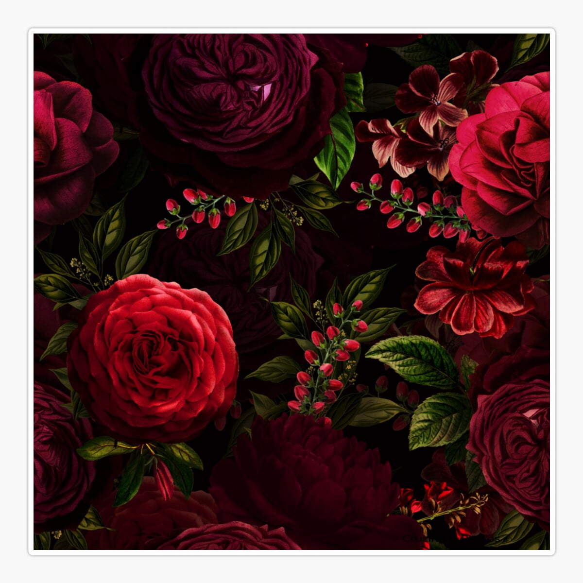 DOPASTICKER Night Botanical Night Garden Vi Nightgarden Sticker, Phone ...