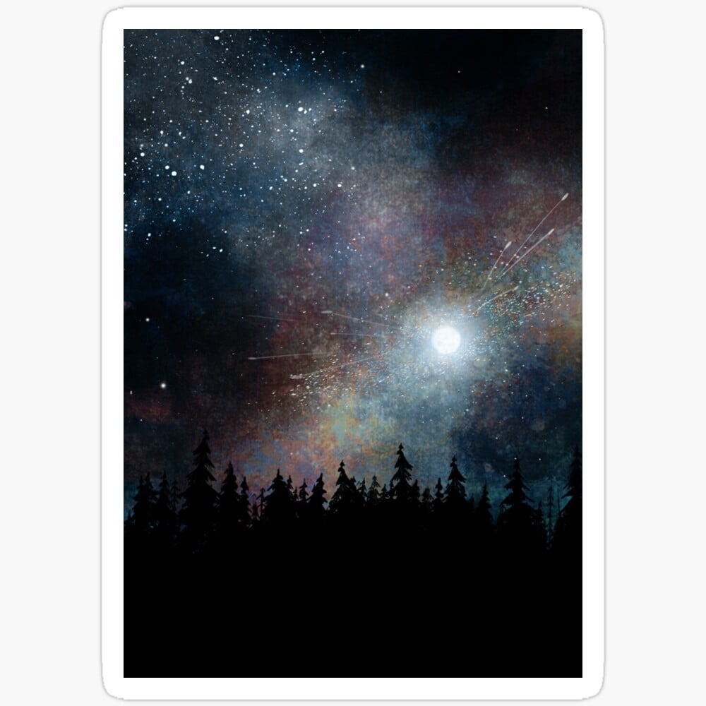 DOPASTICKER Night Sky Sticker Phone Decal Water Bottle Stickers, Cars ...