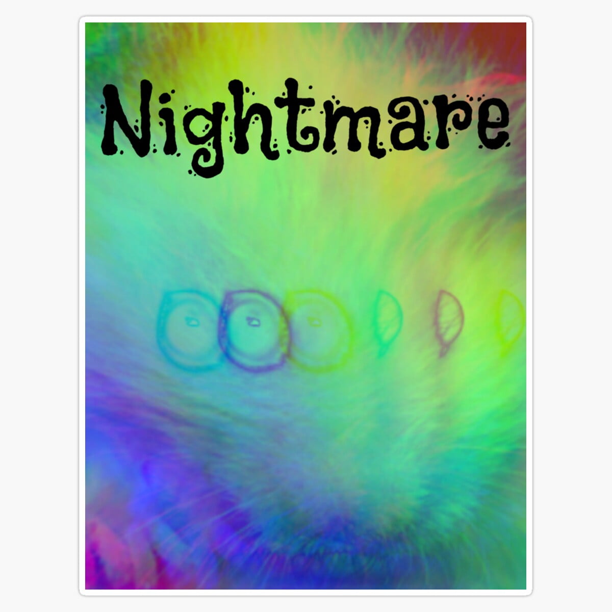 DOPASTICKER Nightmare Sticker, Phone Sticker Water Bottle Sticker Car ...