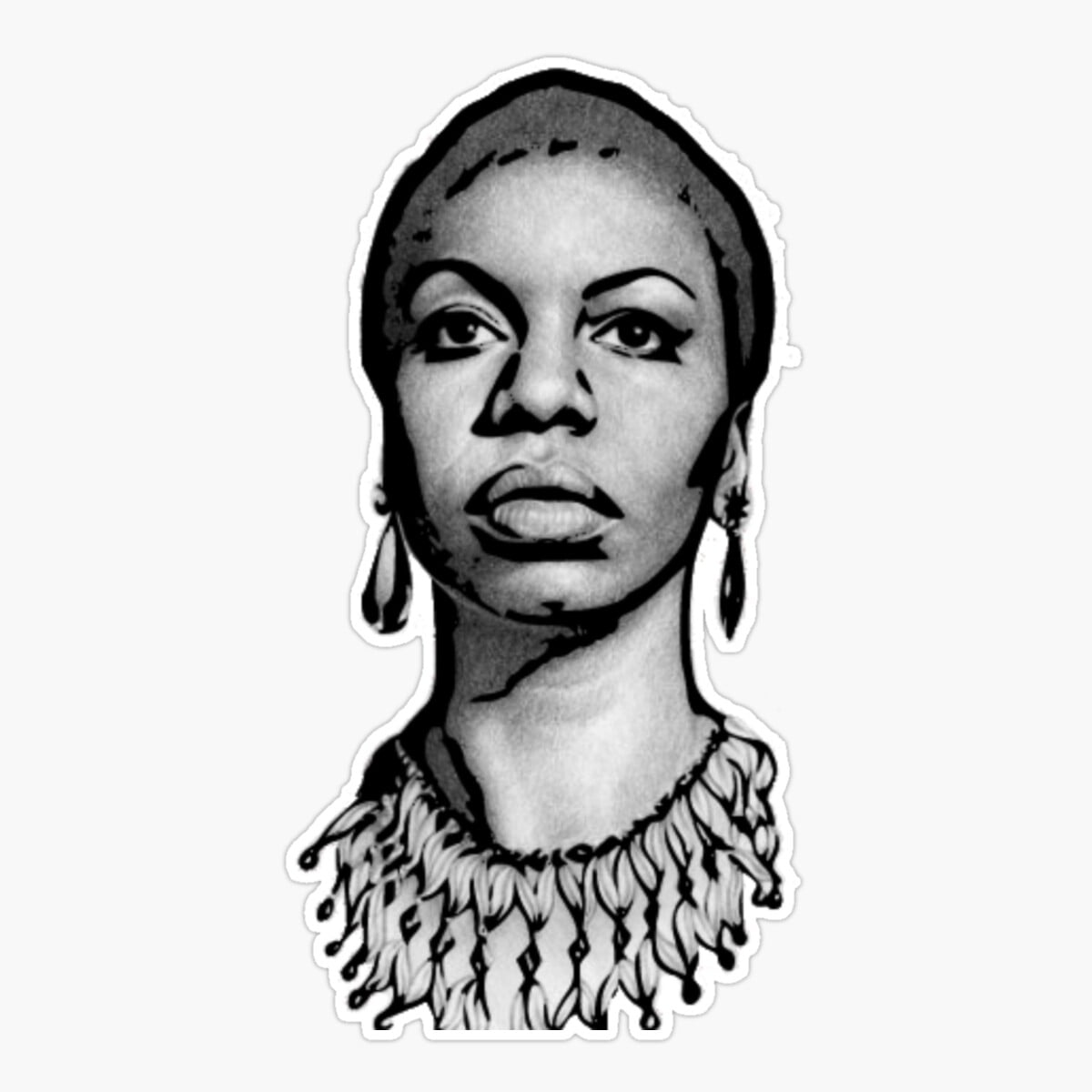 DOPASTICKER Nina Simone Sticker, Phone Sticker Water Bottle Sticker Car ...