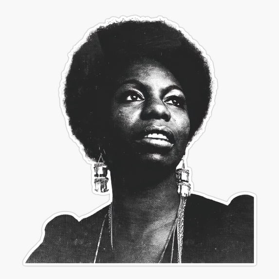 DOPASTICKER Nina Simone __ Vintage Halftone Style __ Fan Art Design ...