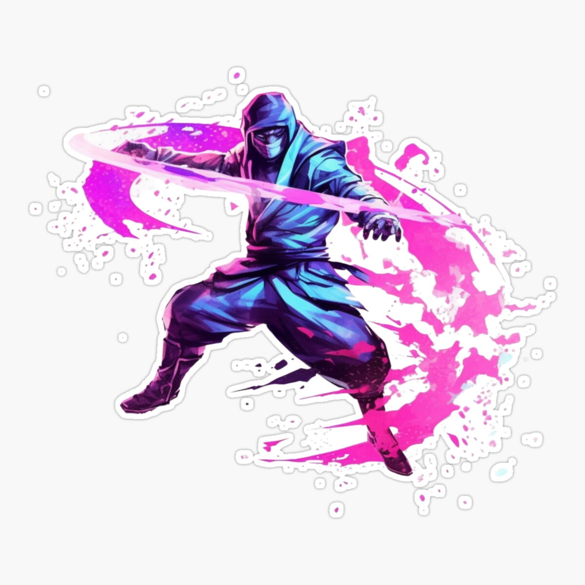 DOPASTICKER Ninja Art Sticker, Phone Sticker Car Stickers, Birthday ...