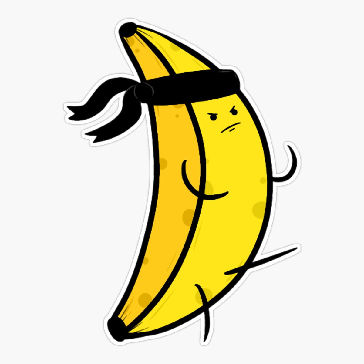 DOPASTICKER Ninja Banana Sticker, Phone Sticker Water Bottle Sticker ...