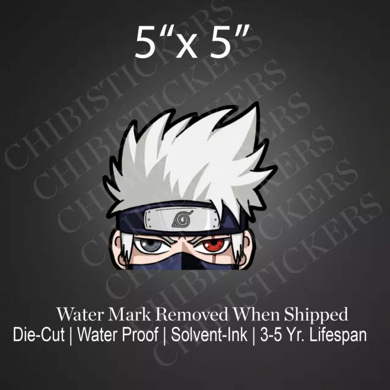 DOPASTICKER Ninja Warrior White Hair Peeker Sticker Waterproof Sticker ...