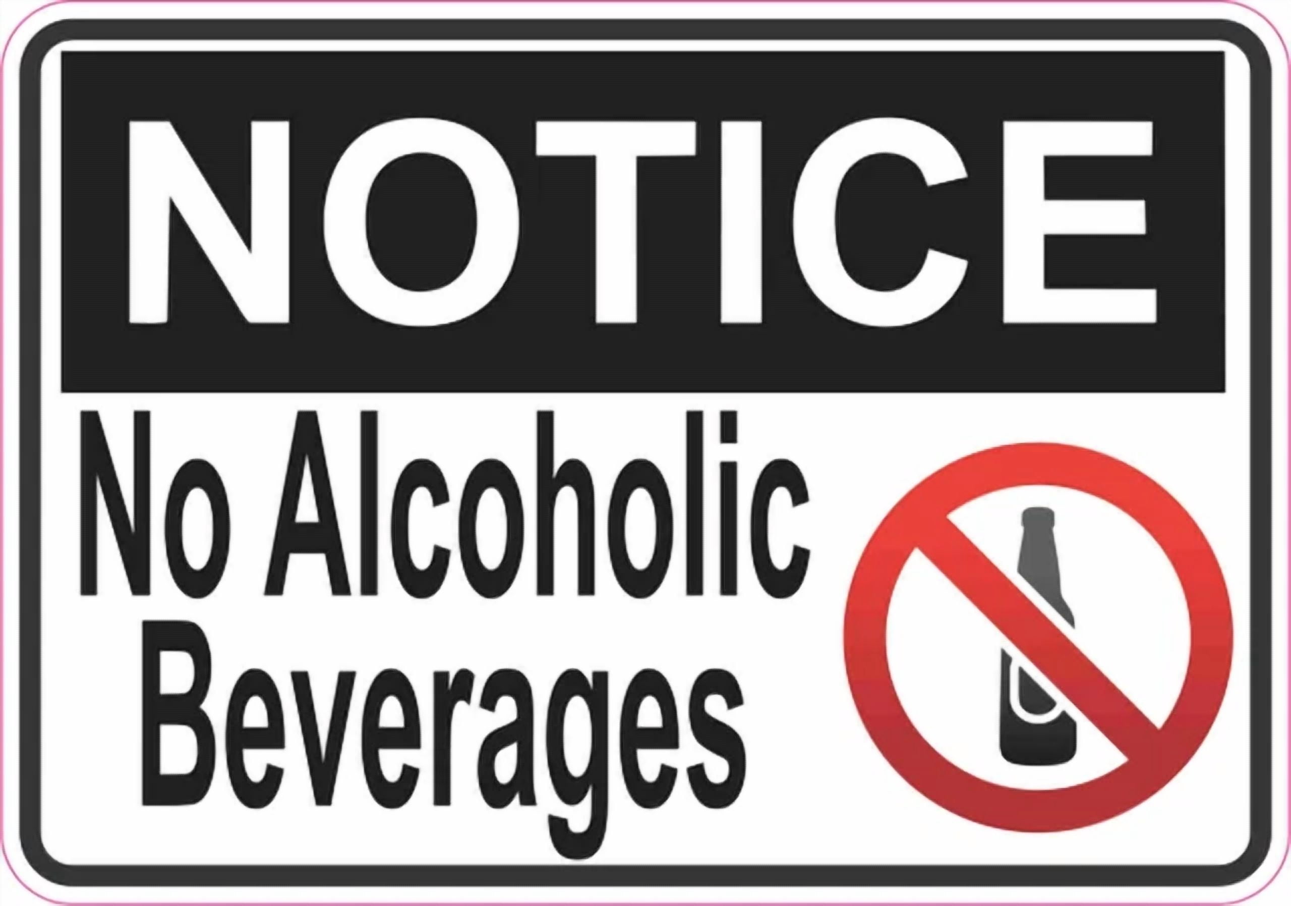 DOPASTICKER No Alcoholic Beverages Sticker Business Door Sticker Phone ...